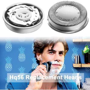 Poweka HQ56 Replacement Shaver Heads Compatible with Philipss Norelcos HQ55 HQ56 HQ3 HQ4 HQ6 Razor Shaving Heads Blade HQ300 HQ442 HQ916 HS190