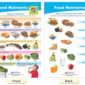 NewPath MyPlate - Food & Nutrition Bulletin Board Charts, Gr 1-4, Set/8 - Laminated, Double-Sided, Full-Color, 12" x 18" (94-1120)