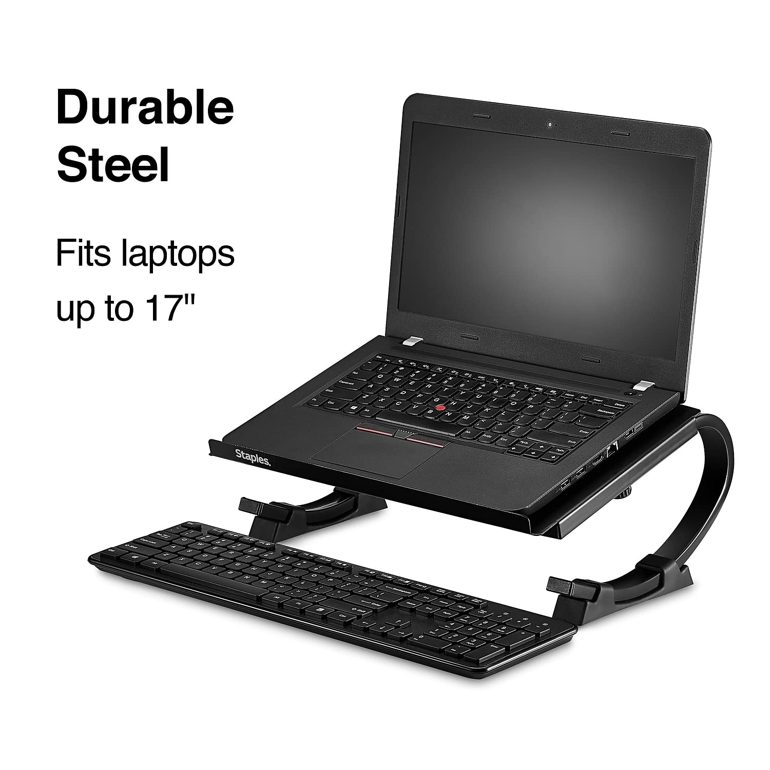 STAPLES 2658098 Adjustable Steel Curved Laptop Stand