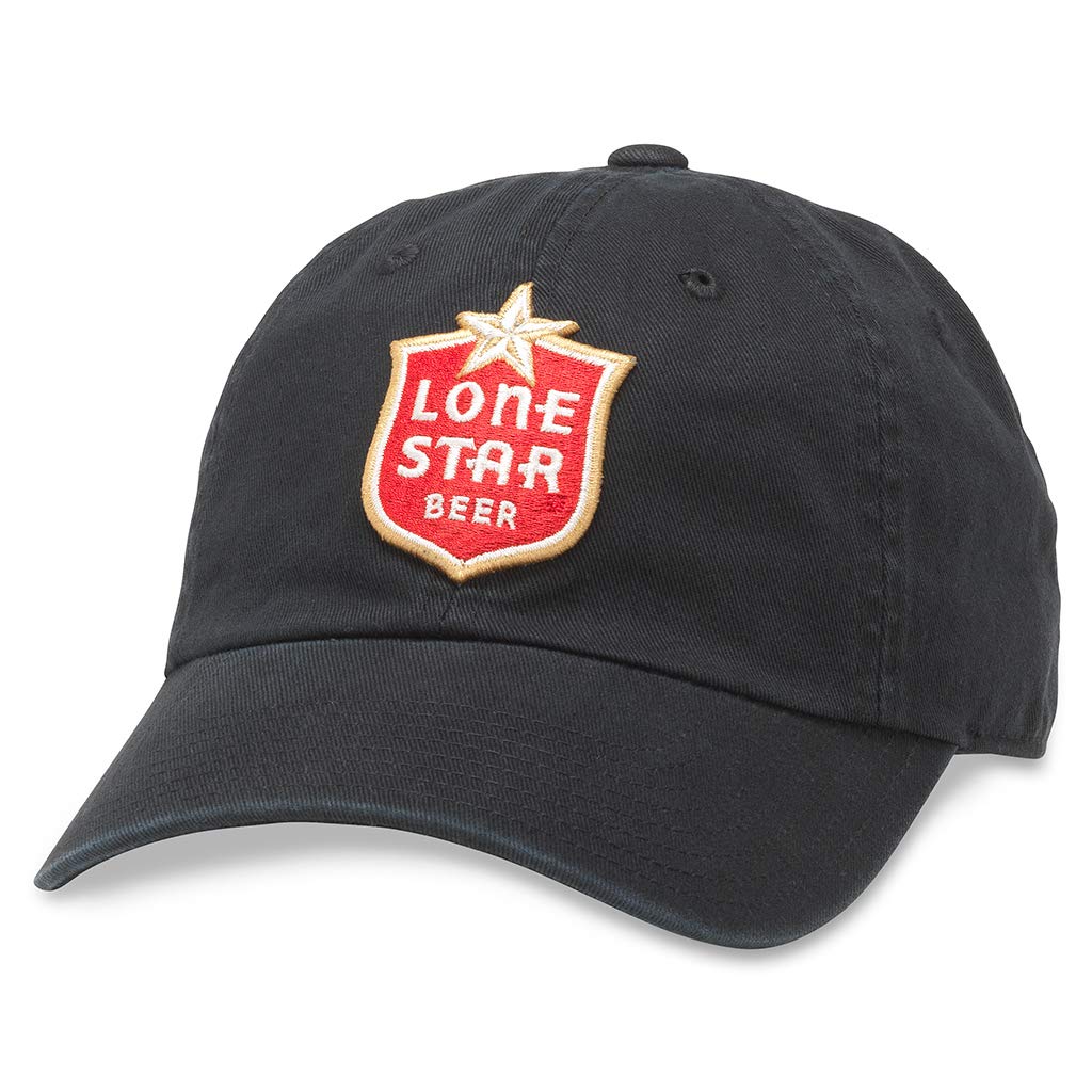 AMERICAN NEEDLE Texas Lone Star Beer Officially Licensed BallparkAdjustable Baseball Hat (PBC-1901H-BLK)