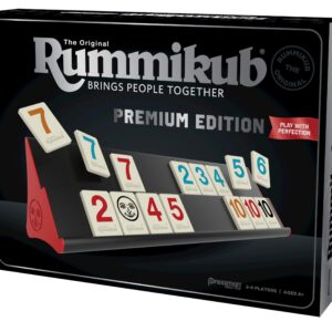 Rummikub Premium Edition by Pressman - Features Racks - Large Number Engraved Tiles and a Storage Bag for The Ultimate Rummikub Experience by Pressman , Silver