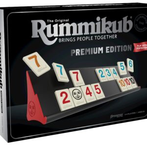 Rummikub Premium Edition by Pressman - Features Racks - Large Number Engraved Tiles and a Storage Bag for The Ultimate Rummikub Experience by Pressman , Silver