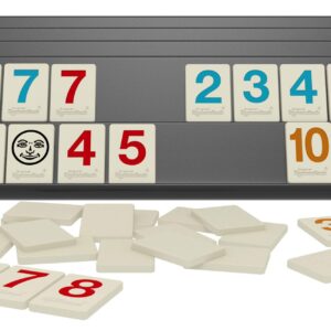 Rummikub Premium Edition by Pressman - Features Racks - Large Number Engraved Tiles and a Storage Bag for The Ultimate Rummikub Experience by Pressman , Silver