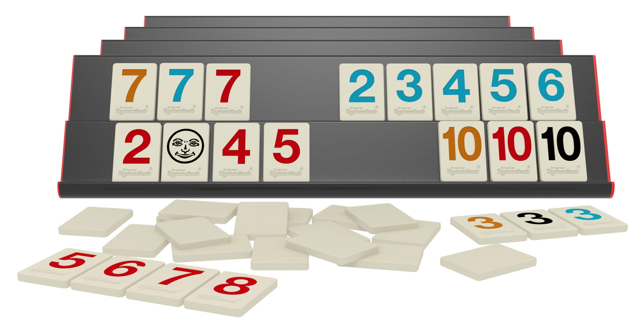 Rummikub Premium Edition by Pressman - Features Racks - Large Number Engraved Tiles and a Storage Bag for The Ultimate Rummikub Experience by Pressman , Silver