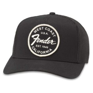 american needle valin fender guitars trucker hat (fend-1906a-blk) black