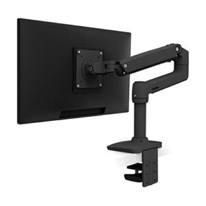 ergotron – lx premium monitor arm, single monitor desk mount – fits flat curved ultrawide computer monitors up to 34 inches, 7 to 25 lbs, vesa 75x75mm or 100x100mm – matte black