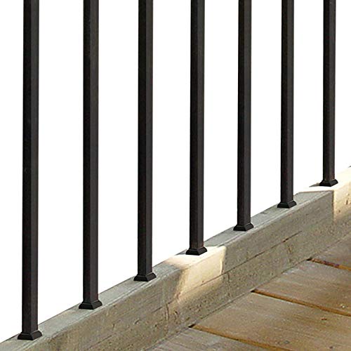 Nuvo Iron SQPS32 3/4" x 32" L. Galvanized Square Balusters-10 Pack Baluster, Black, 10 Count