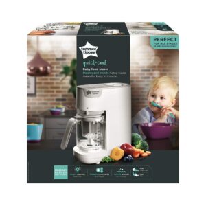 Tommee Tippee Quick-Cook Baby Food Maker, Blender and Steamer, Food Processor, For All Stages of Baby Weaning