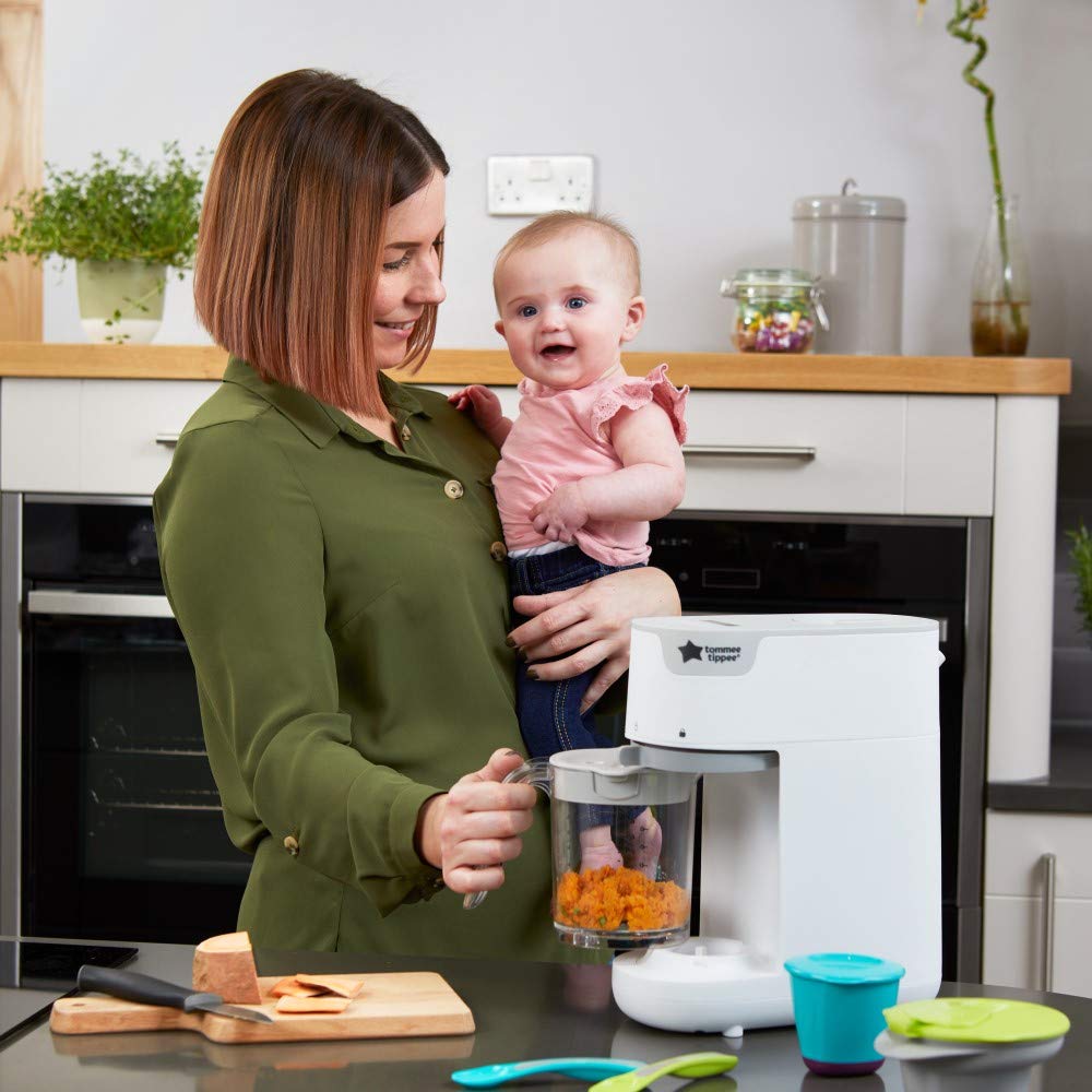 Tommee Tippee Quick-Cook Baby Food Maker, Blender and Steamer, Food Processor, For All Stages of Baby Weaning