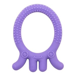 dr. brown's flexees friends silicone teether, purple octopus