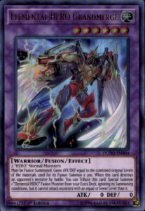 yu-gi-oh! - elemental hero grandmerge - dupo-en004 - ultra rare - 1st edition - duel power