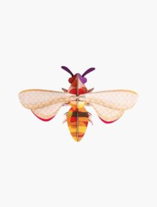 studio roof 3d wall decoration, small honey bee (ima48)