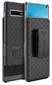 aduro cell phone holsters for samsung galaxy s10 case protector includes belt-clip & built-in kickstand