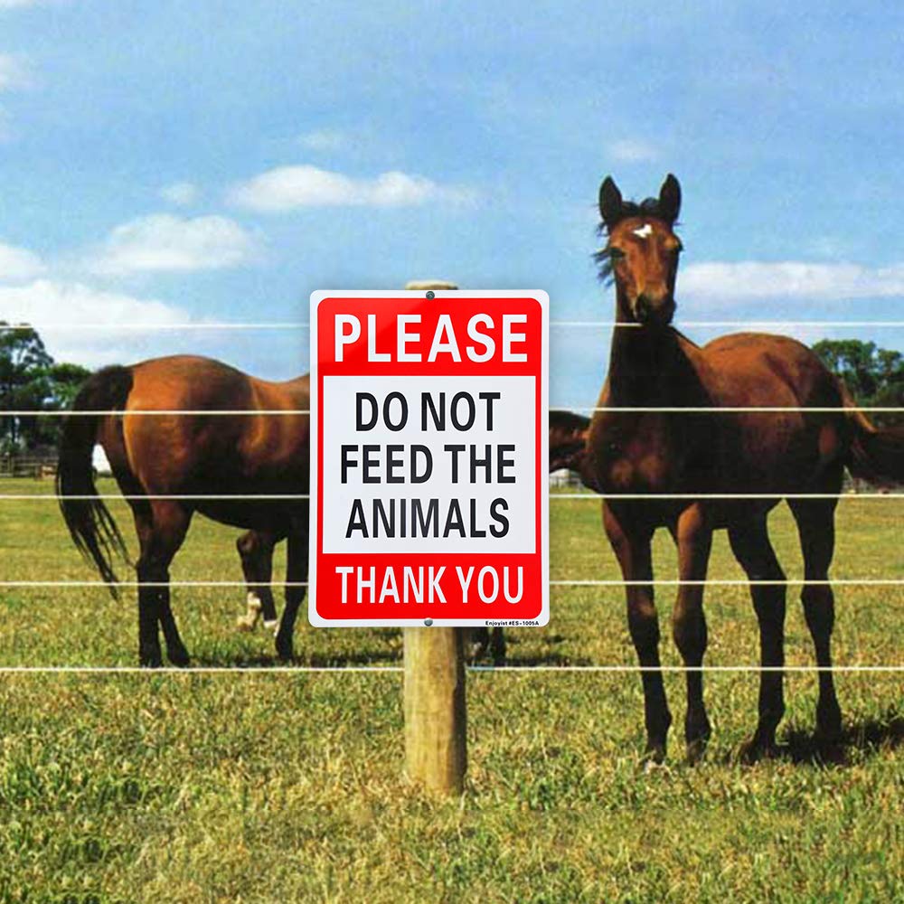 Please Do Not Feed The Animals Sign - 10"x 14" - .040 Rust Free Aluminum – Reflective, UV Protected and Weatherproof