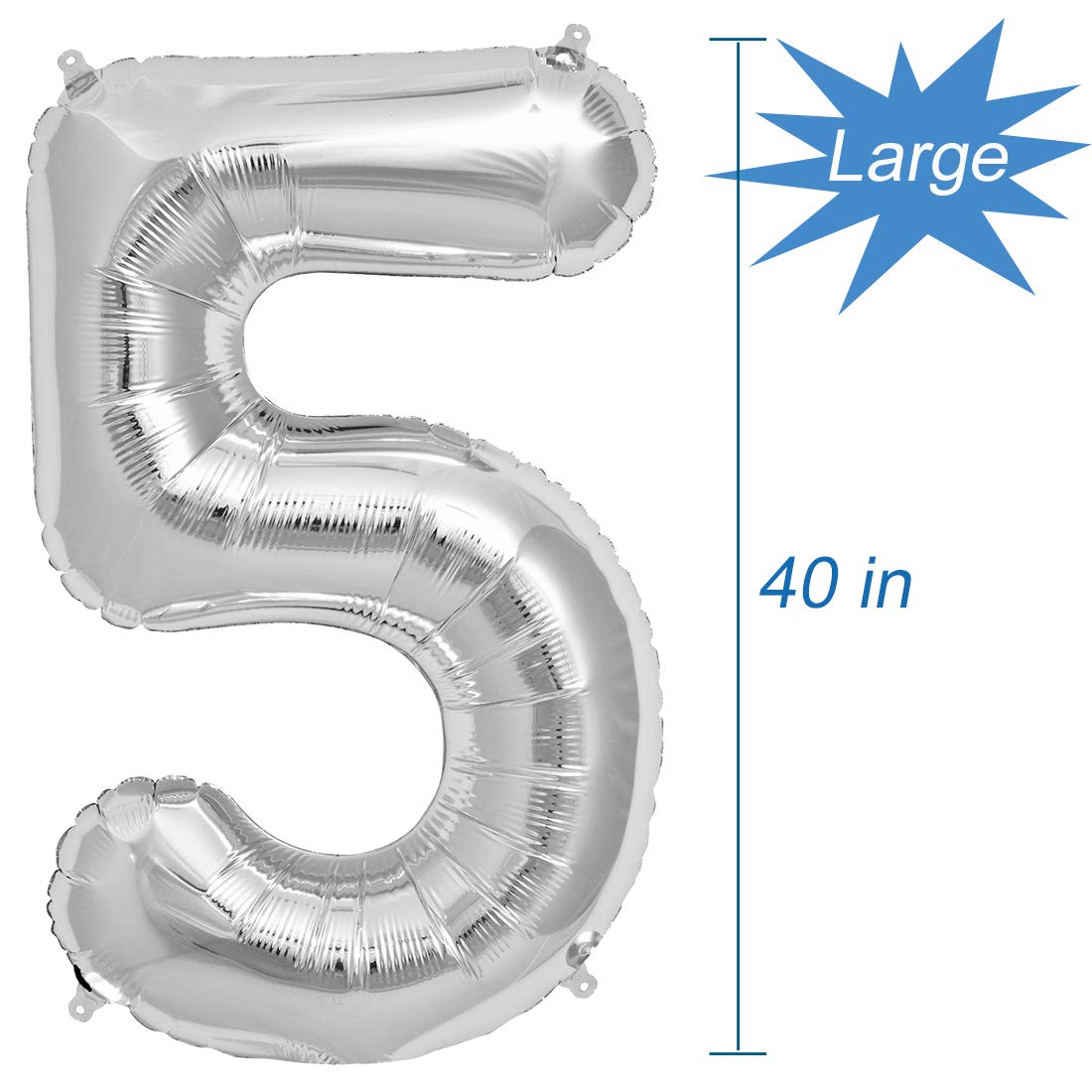 Tellpet Silver Number 15 Balloon, 40 Inch