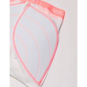 Nike Girl's Dry Softball Slider Shorts (Big Kids) White/Sunset Pulse/Sunset Pulse LG (14 Big Kid)