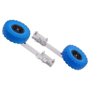 Boat Launching Wheels, Stainless Steel Transom Launching Wheel Dolly 10'' x 3 '' Tires for Inflatable Dinghy Boat