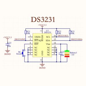 DS3231 AT24C32 IIC RTC Module Clock Timer Memory Module Beats Replace DS1307 I2C RTC Board (Batteries not Included) + 20 PCS Male to Female Jumper Wire Cable