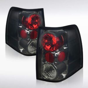 autozensation compatible with ford expedition 2003-2006, smoke lens tail lights, l+r pair taillight assembly