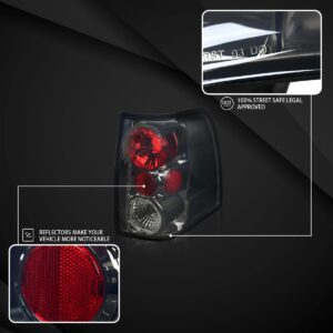 Autozensation Compatible with Ford Expedition 2003-2006, Smoke Lens Tail Lights, L+R Pair Taillight Assembly