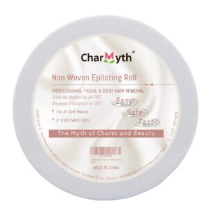 charmyth wax strips epilating roll non woven disposable for body & face 60 yard hair removal waxing strips