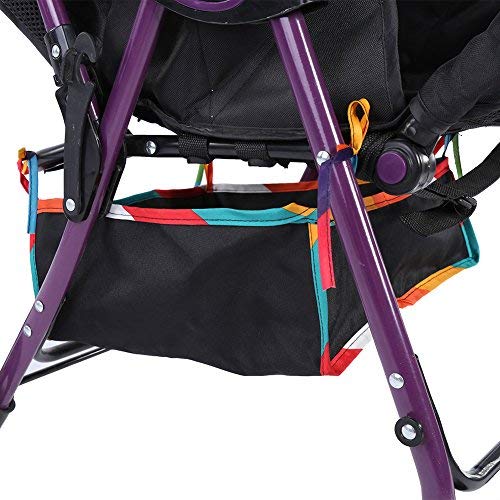 Baby Stroller Basket, Under Baby Stroller Storage Basket Solid Oxford Fabric Pushchair Bottom Basket for Stroller Storage Organizer Bag