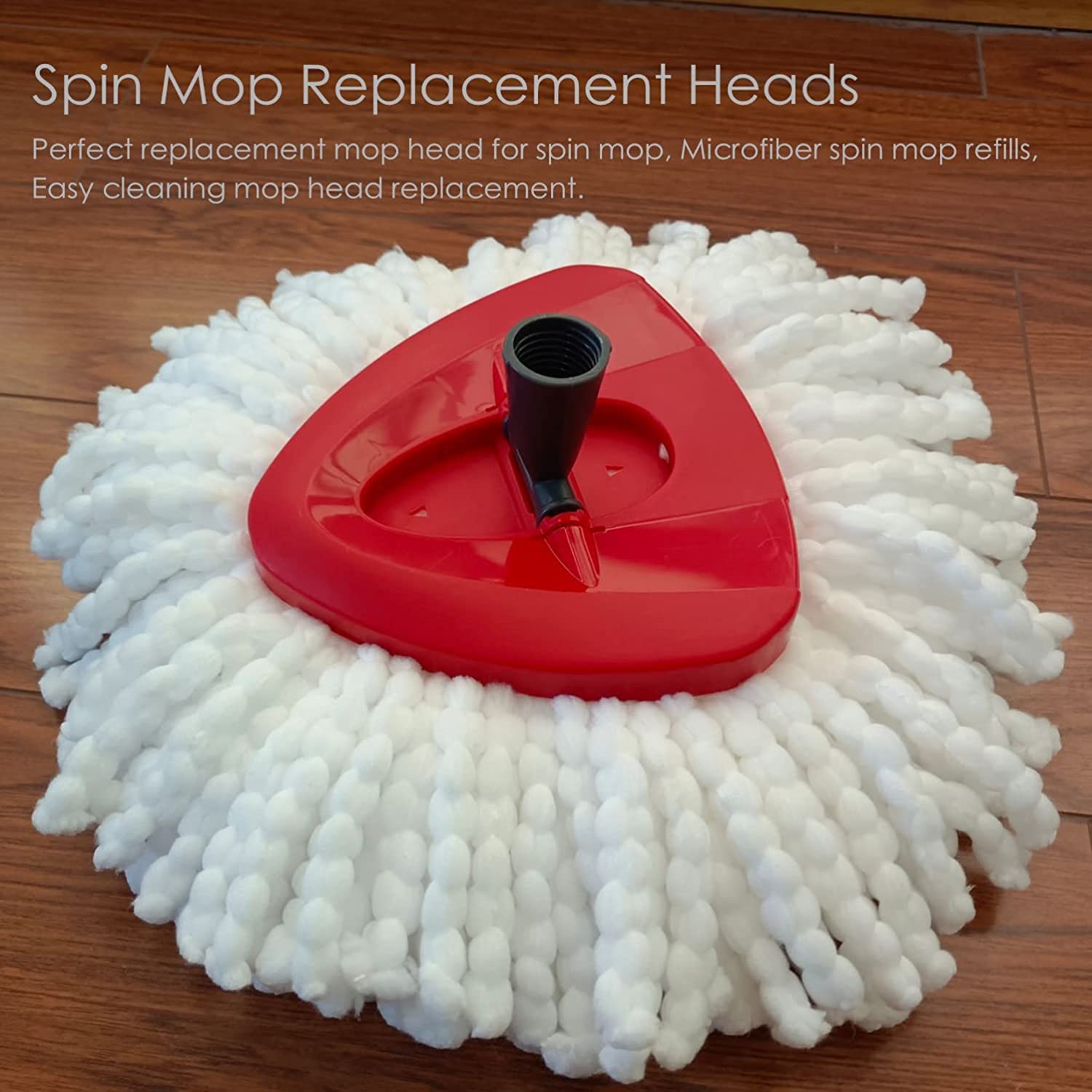 Mop Head Replacement Microfiber Spin Mop Refills Replacement Mop Refill Head Compatible with Spin Mop 1-Tank System (4 Pack)