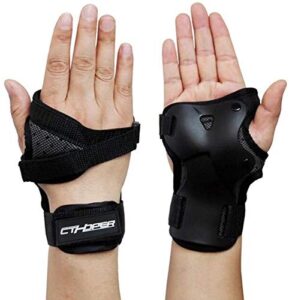 cthoper impact wrist guard protective gear wrist brace wrist support for skating skateboard skiing snowboard motocross multi sport protection (s)