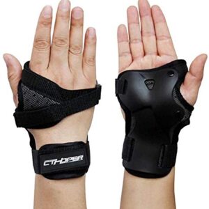 CTHOPER Impact Wrist Guard Protective Gear Wrist Brace Wrist Support for Skating Skateboard Skiing Snowboard Motocross Multi Sport Protection (S)