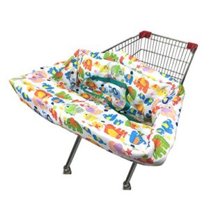 portable shopping cart cover | high chair and grocery cart covers for babies, kids, infants & toddlers ✮ includes free carry bag ✮ (simple elephant)