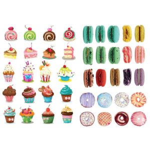 seasonstorm donut cake macaroon kawaii aesthetic pastel art agenda journal planner stationery stickers