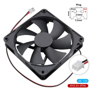 GDSTIME 12V Cooling Fan 1425, 140mm x 25mm Dual Ball Bearings Brushless Cooler Fan