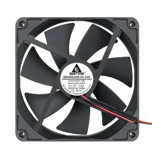 GDSTIME 12V Cooling Fan 1425, 140mm x 25mm Dual Ball Bearings Brushless Cooler Fan