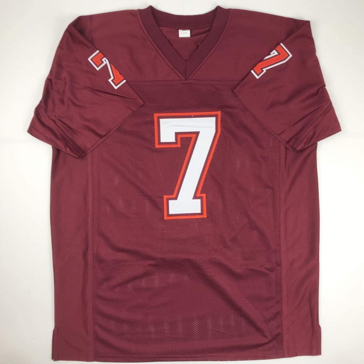 Autographed/Signed Michael Mike Vick Virginia Tech Maroon College Football Jersey PSA/DNA COA