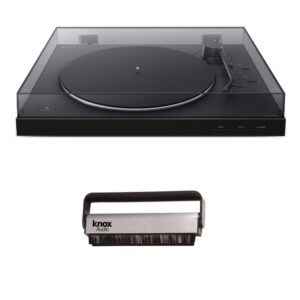 sony ps-lx310bt wireless turntable with bluetooth connectivity bundle with carbon fiber anti-static record brush (2 items)