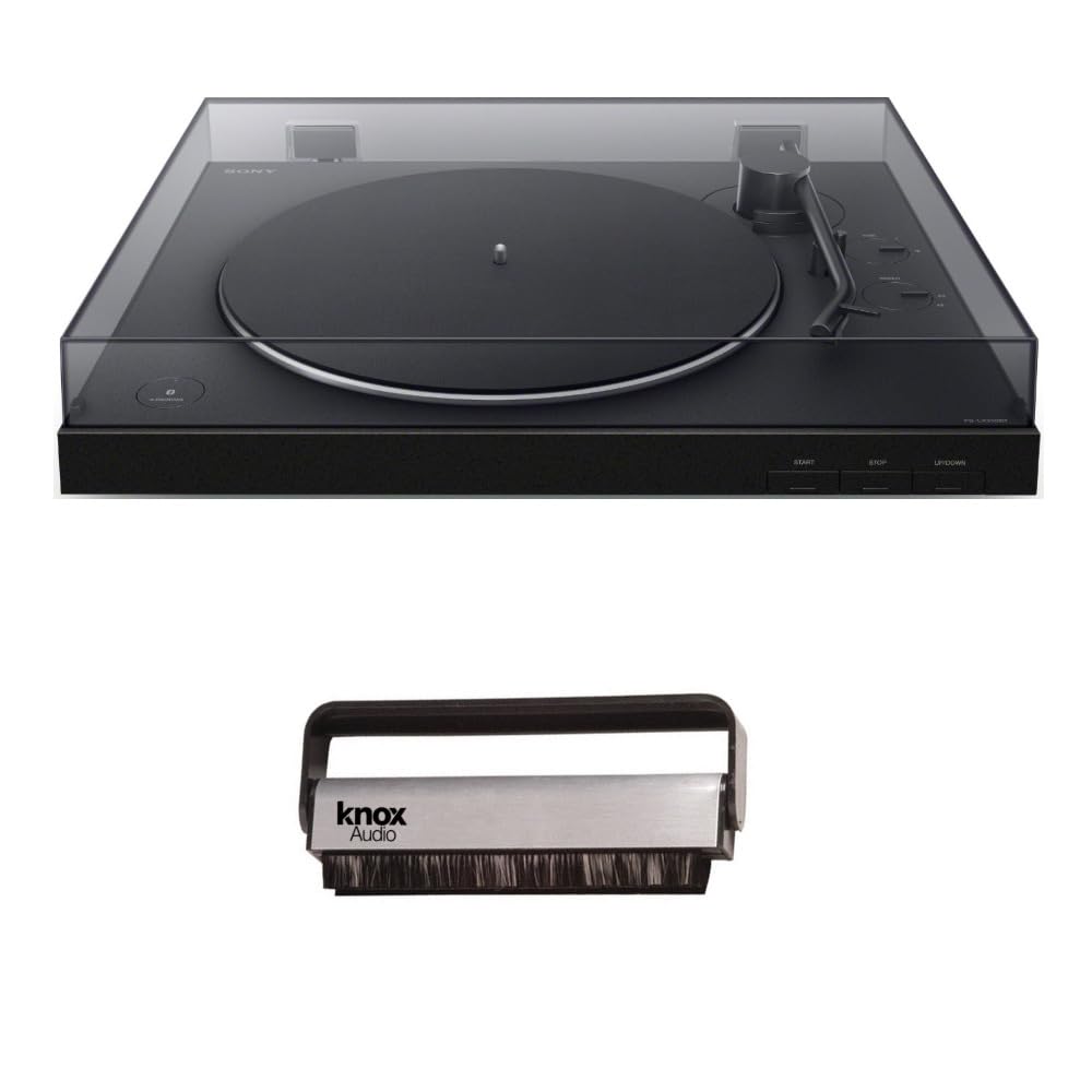 Sony PS-LX310BT Wireless Turntable with Bluetooth Connectivity Bundle with Carbon Fiber Anti-Static Record Brush (2 Items)