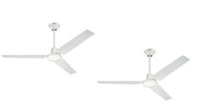 westinghouse lighting industrial 56-inch three-blade indoor ceiling fan, (white 2 pack)