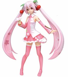 sega hatsune miku super premium action figure sakura miku, 9"