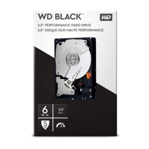 wd_black 6tb performance 3.5" internal hard drive - 7200 rpm class, sata 6 gb/s, 256mb cache