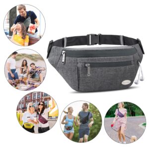 Entchin Fanny Pack for Women Men, Large Capacity Crossbody Waist Bags for Hiking Running Travel Cycling Fits Any Phones