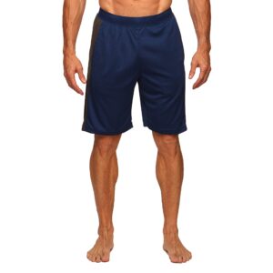 colosseum active men's four way stretch athletic short (estate blue, large)