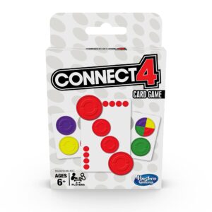 hasbro gaming connect 4 card game for kids ages 6 and up, 2-4 players 4-in-a-row game