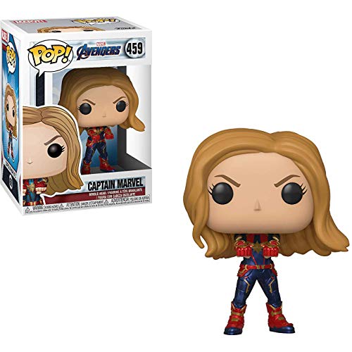 Captain Marvel: Avengers - Endgame x Funko POP! Marvel Vinyl Figure & 1 POP! Compatible PET Plastic Graphical Protector Bundle [#459 / 36675 - B]