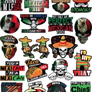 Mexican Stickers - Calcomanías Mexicanas – 100% Vinyl Stickers for Adults - Funny Decals for Hardhat, Construction, Laptop, Water Bottle or Lunchbox. Pegatinas cascos. Calcomanias para Autos