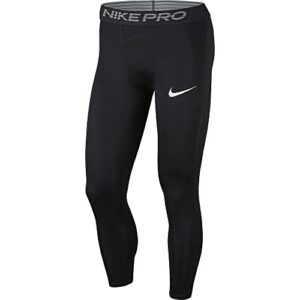 nike men's pro compression 3/4 tights (small) black