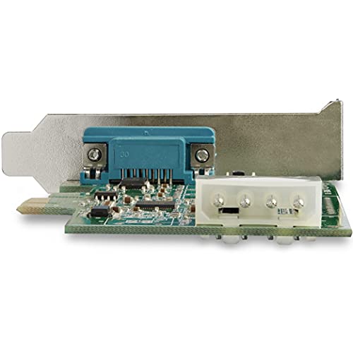 StarTech.com 1-port PCI Express RS232 Serial Adapter Card - PCIe RS232 Serial Host Controller Card - PCIe to Serial DB9 - 16950 UART - Low Profile Expansion Card - Windows & Linux (PEX1S953LP)