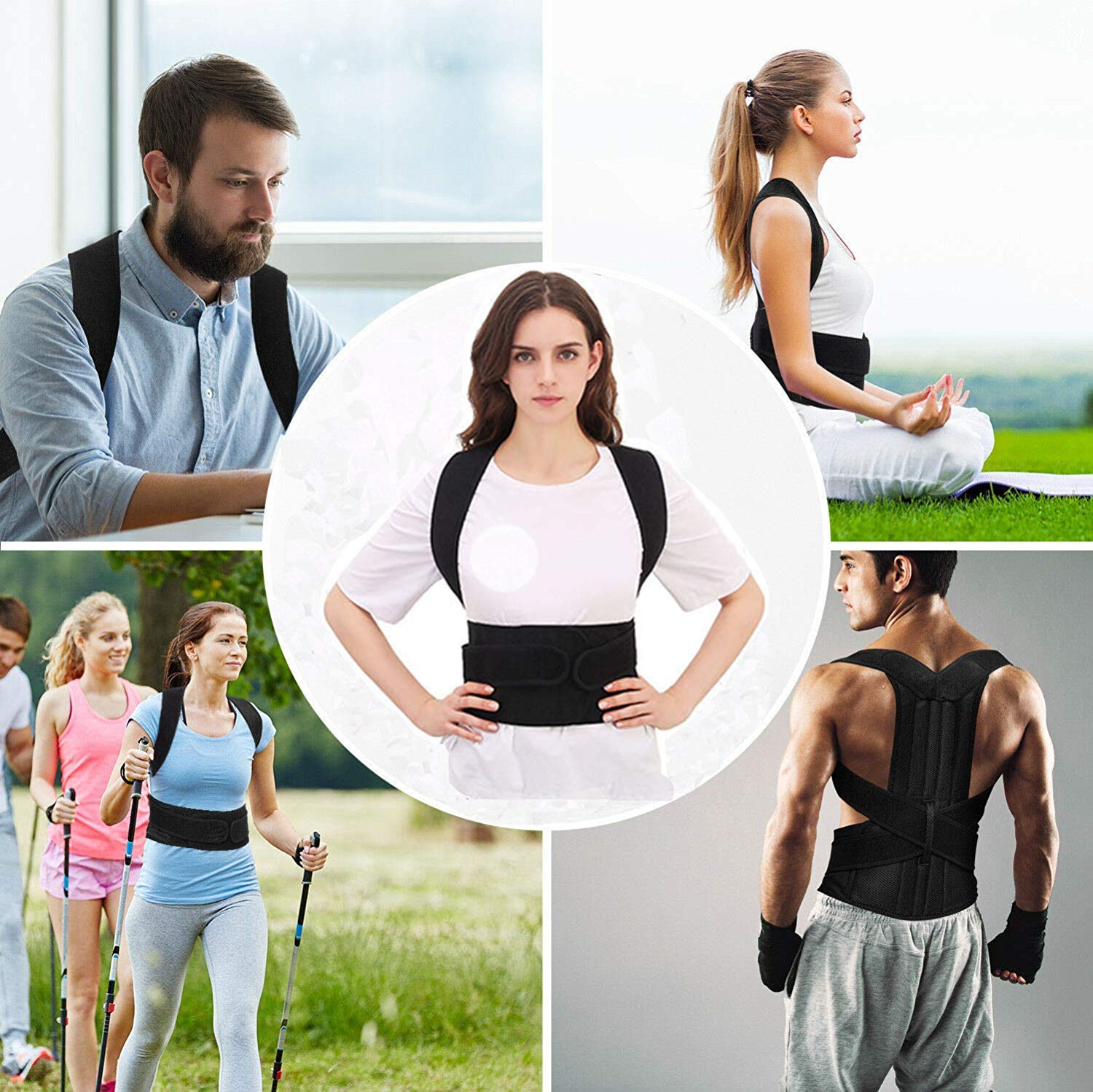 Back Brace Posture Corrector for Women and Men Back Lumbar Support Shoulder Posture Support for Improve Posture Provide and Back Pain Relief