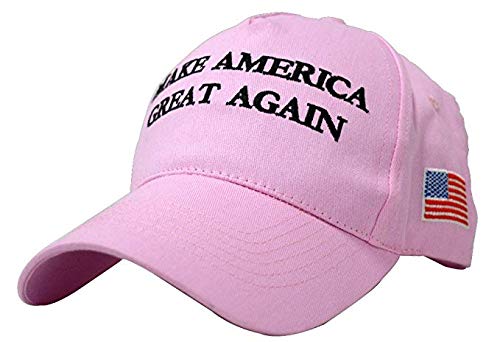 Ezone Make America Great Again Hat [3 Pack], Donald Trump USA MAGA Cap Adjustable Baseball Hat (Original Pink)