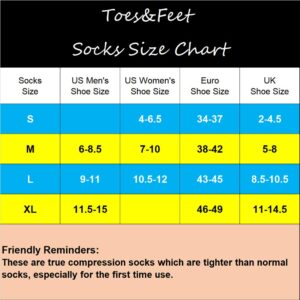 Toes&Feet Men's 5-Pack Black Anti Odor Quick-Dry Cushioned Low-Cut Compression(20-30mmHg) Running Socks, Size L