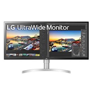 lg 34wl850-w 34 inch 21: 9 ultrawide qhd nano ips monitor with thunderbolt 3, silver/white